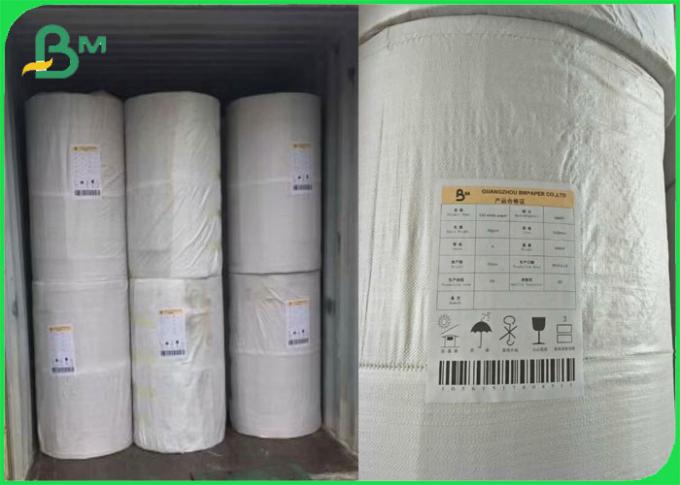Machine Glazed MG White Kraft Paper Roll 35gsm 40gsm For Food Service