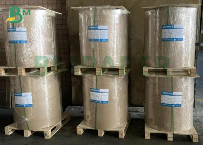 High Strength 80gsm 90gsm Dark Brown Extensible Sack Kraft Paper Roll