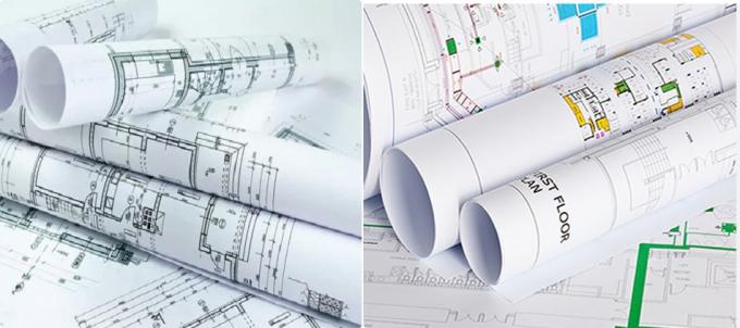 36 Inch × 150 Feet 20# CAD Plotter Printing Bond Paper With 3 Inch Core