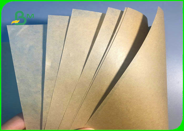 Natural Wood Pulp 40gsm + 10g PE Coated Brown Kraft Paper For Wrapping ...