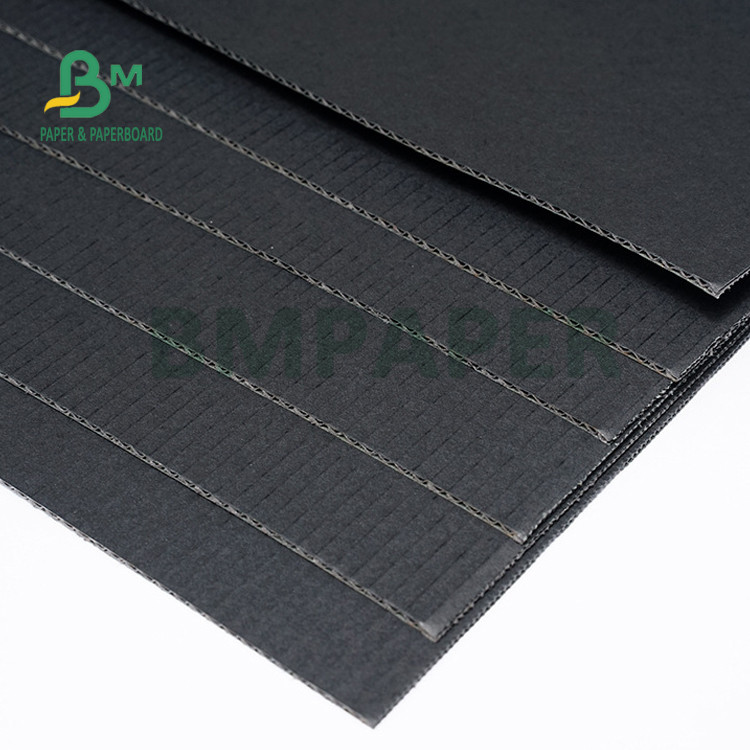 120+120+120gsm 3 layer Black Corrugated Cardboard Paper For Mailer Box ...